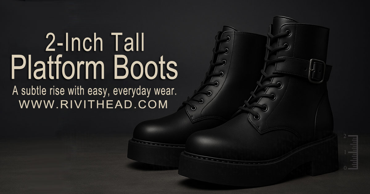 2-Inch Platform Boots | Subtle Lift | Rivithead