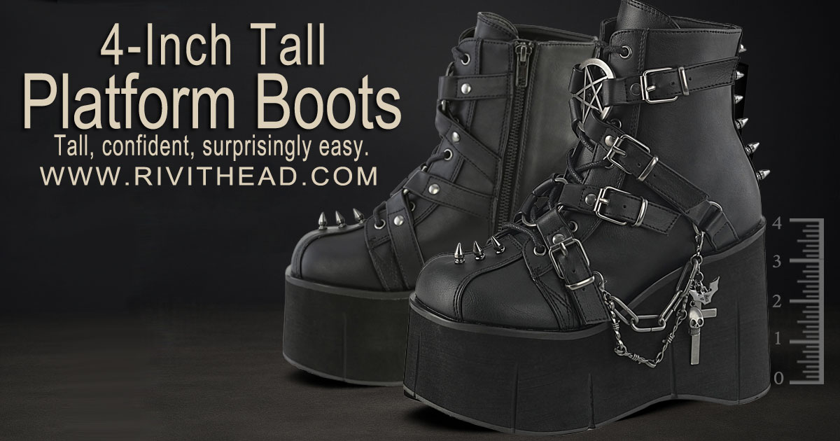 4-Inch Platform Boots | Bold Height | Rivithead