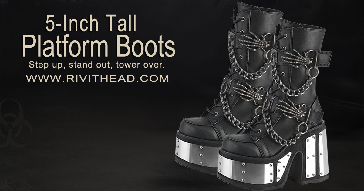 5-Inch Platform Boots | Club & Stage Ready | Rivithead