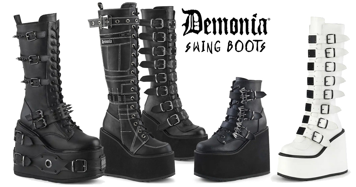 Demonia Swing Platform Boots Collection at Rivithead