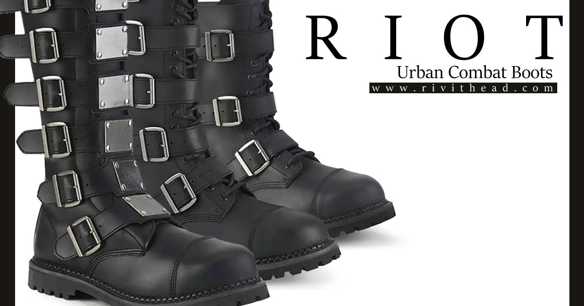 Demonia Riot Combat Boots – Men's Urban Combat Footwear