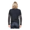 Men's Long Sleeve Slashed Mesh Top Shirt with D-rings