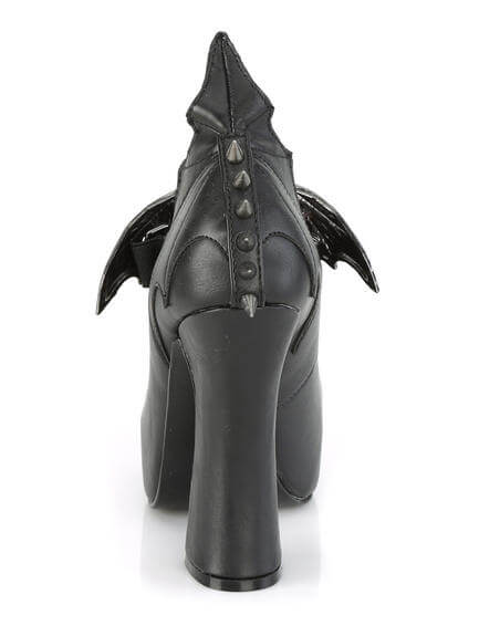 DEMON-18 Platform High Heels with Bat and Spikes