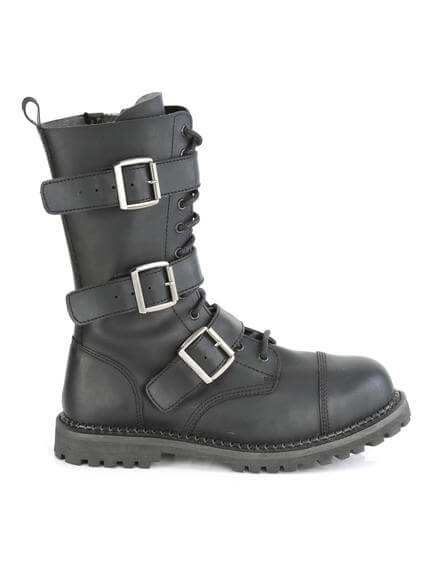 RIOT-12 Vegan Leather Steel Toe Combat Boots