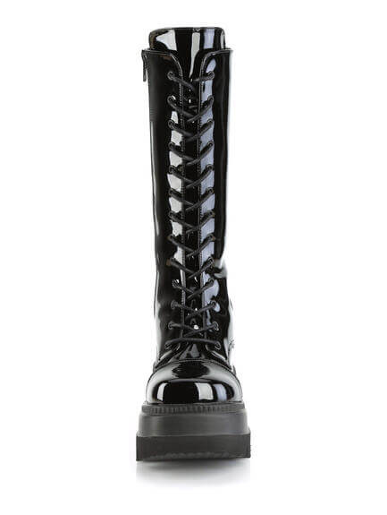 SHAKER-72 Women's 13 eyelet Patent Platform boots