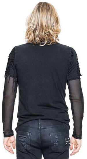 Men's Slashed Mesh Top Shirt