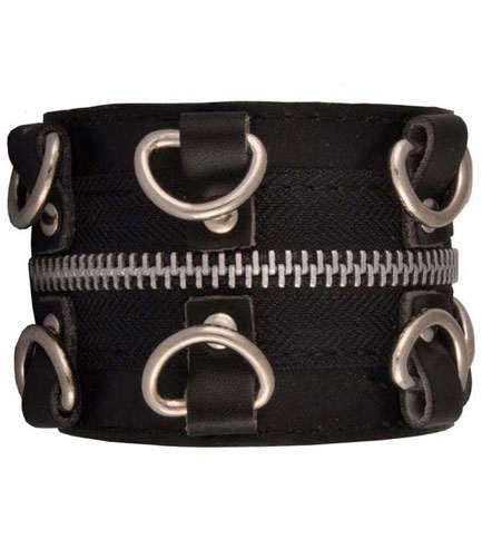 Zipper and D-Rings Wristband
