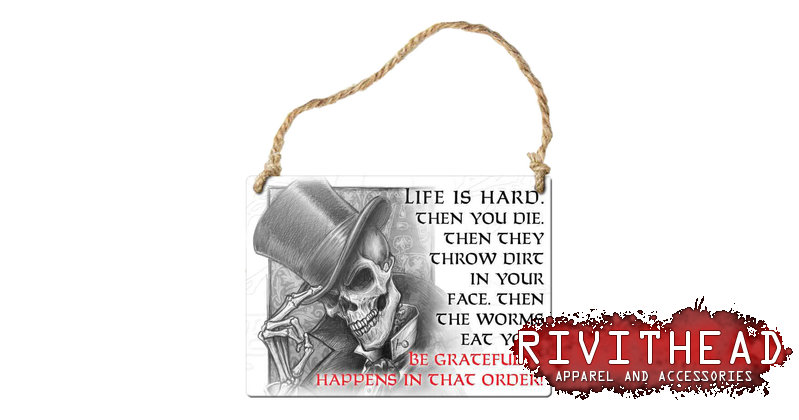 Life is Hard Sign - Enameled Metal Wall Decor