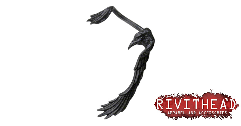 Raven Ear Wing Ear Cuff – Black Pewter Gothic Accessory