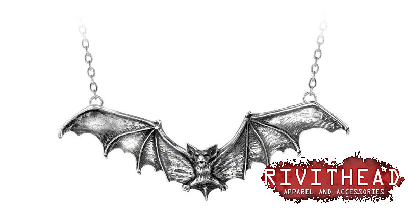 Gothic Bat Necklace by Alchemy Gothic - Pewter Pendant