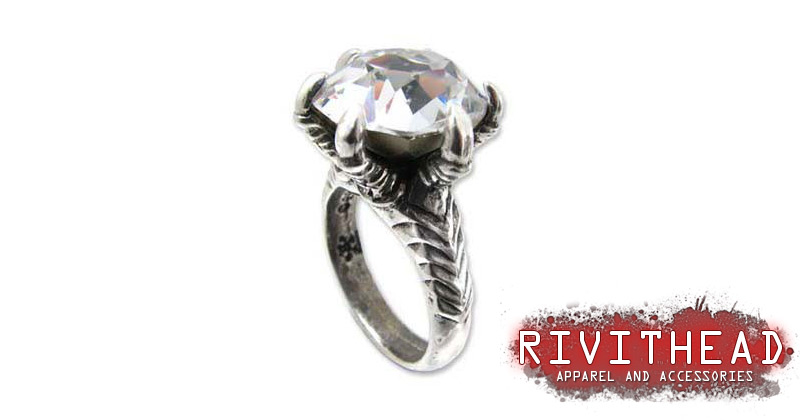 Intense Engagement Ring – Gothic Alchemy Swarovski Ring