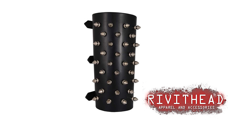 Leather Gauntlet with Alternating Spikes - Handcrafted USA