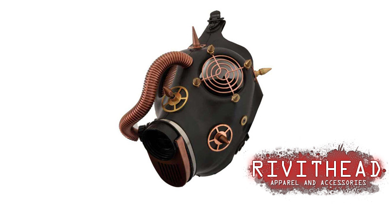 Spiked Steampunk Gas Mask - Full-Face Cosplay Prop Accessory