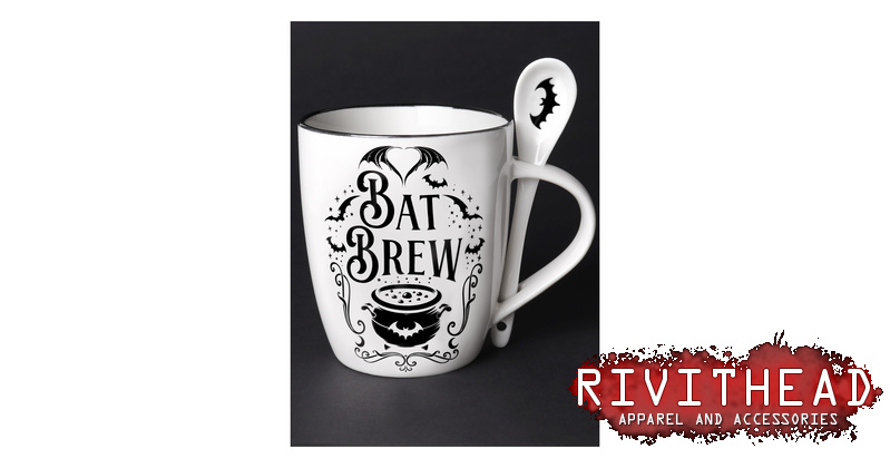 Bat Brew Mug and Spoon | Unique Gothic Drinkware