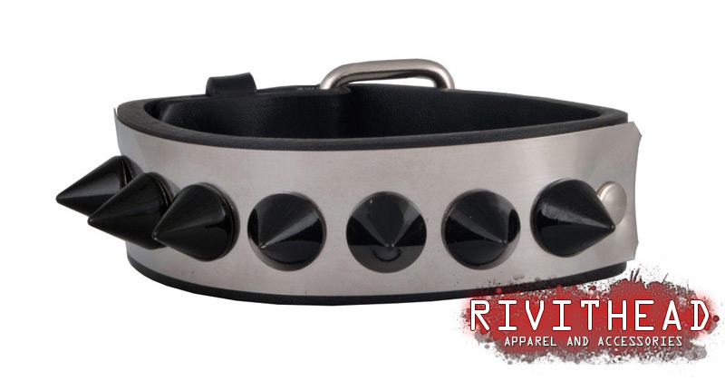 Cone Spike Leather Wristband