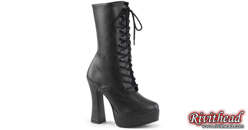 Electra-1020 Women's Matte Black Platform Boots
