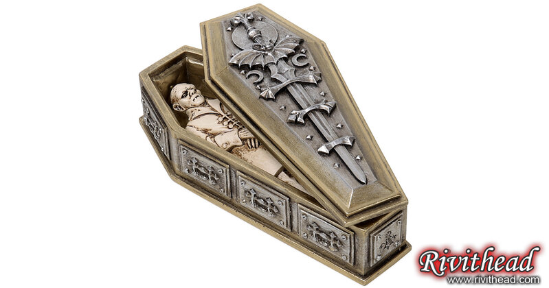 Gothic Nosferatu Casket Figurine – Vampire Collectible Decor
