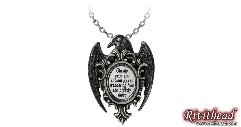 Quoth the Raven Alchemy Pendant Necklace - Gothic Elegance