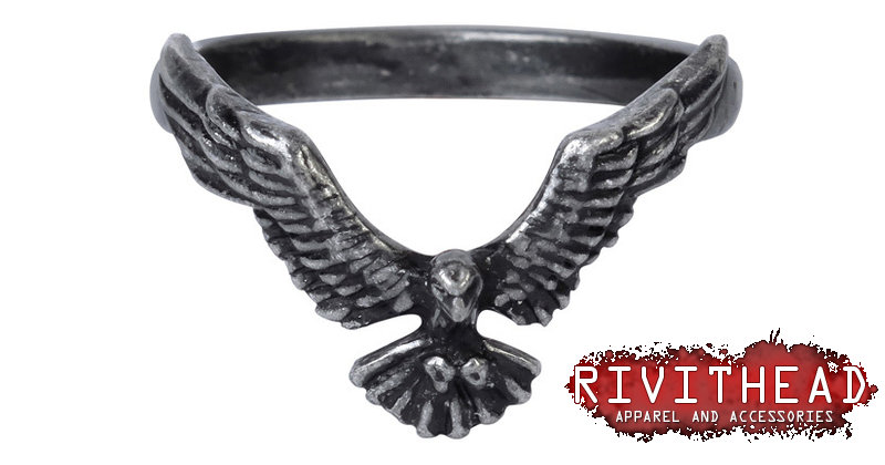 Ravenette Ring - Dark Pewter Raven Jewelry