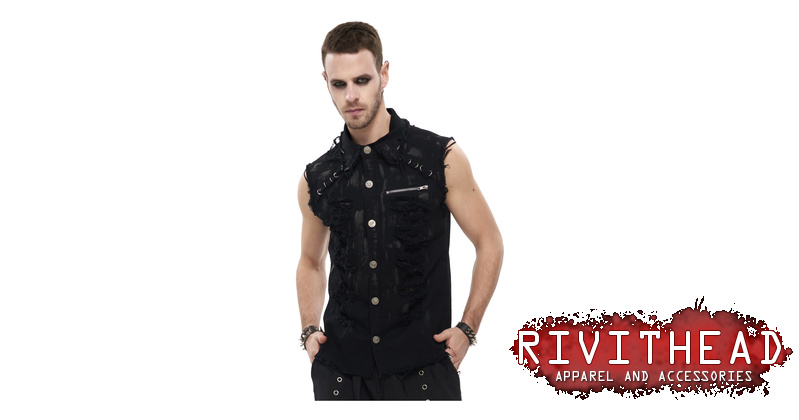Men's Gothic Rebel Vest – Punk Style Clothing for Men