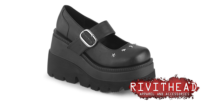 SHAKER-23 Star Platform Maryjane Shoes 4.5 Inch Wedge